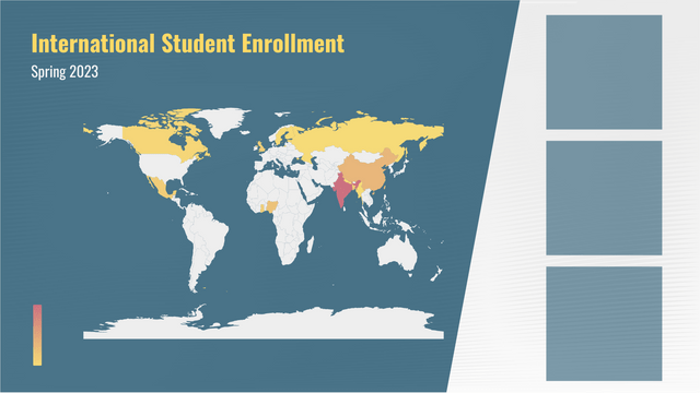International Student Enrollment Heatmap - Spring 2023 | Visual ...